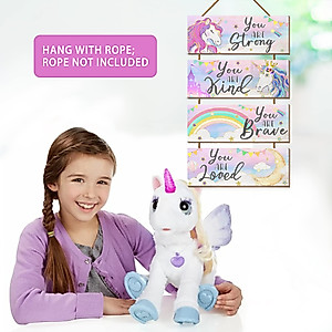 Unicorn Room Decor for Girls Bedroom, Unicorn Wall Decor, Rainbow Girls Room Decor, Unicorn Bedroom Decor for Girls Kids Nursery, Inspirational Wall Art, Unicorn Birthday Party Decorations