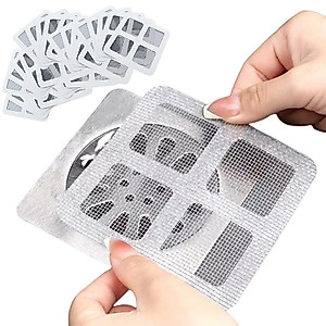 Disposable Hair Drain Stickers, 4" X 4"Disposable Shower Floor Drain Sticker, Disposable mesh Cover Sewer Filter Screen for Bathroom, Laundry,Sink,Tub,and Kitchen (30pcs)