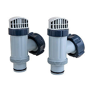 Intex Above Ground Plunger Valves with Gaskets & Nuts Replacement Part (4 Pack)