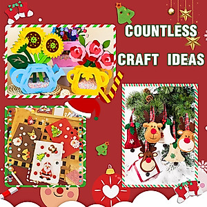 Jtnohx Felt for Crafts, 16 Pcs Felt Fabric, 7"×11.3" Stiff Felt Sheets, Craft Felt Square for Sewing (White)