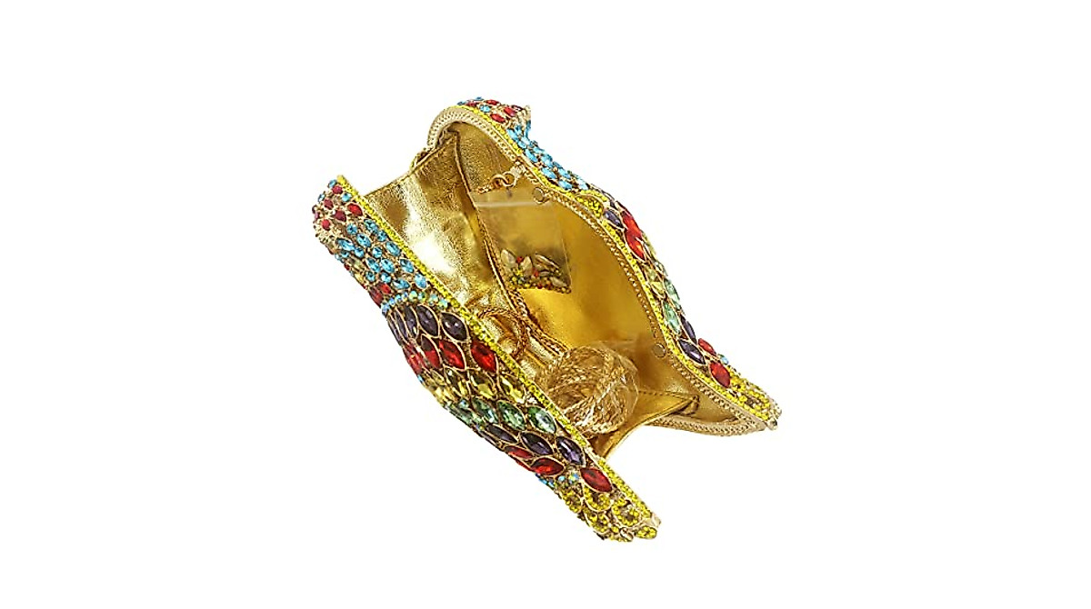 Sparkling Parrot Crystal Clutch | Women's Evening & Prom Bag