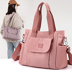 Women's Canvas Tote Bag Crossbody Satchel Bag Nylon Purse Shoulder Bag Hobo Bag Cute Large Size Casual Clutch
