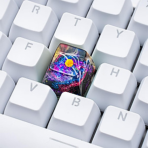 Oceankey Artisan Keycaps for DIY Replacement Handmade Resin Keycap Mars Custom Keycaps for Switch Gaming, Cherry MX Mechanical Keyboards