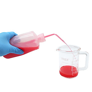 HuoHuo Plastic Wash Bottle 2 PCS LDPE Squeeze Bottles Economical Plastic Squeeze Bottle, for Chemistry,Medical, Tattoo,science lab & Gardening Various industries(500ML)