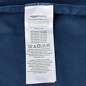 AmazonBasics Microfiber towel, Pack of 1, 70 X 140 cm, 1pc/set, black/blue
