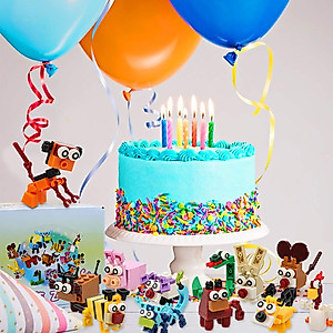 Party Favors for Kids Goodie Bag Fillers, 12 Animals Building Blocks Birthday Party Supplies Gifts Prizes Stocking Stuffers , STEM Educational Toys Easter Gift for Boys Girls