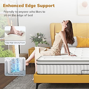 wOod-it Full Mattress, 10 Inch Full Mattress with Foam and Spring Hybrid Mattress, Medium Firmness, Durable Support, Certified Safe Foams & Fabric