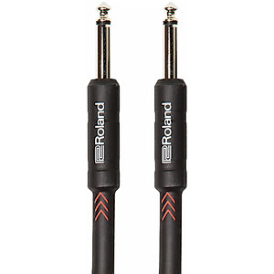 Roland 20-Foot Instrument Cable, Straight-Straight, Black Series - 1 Pack Bundle with Picks