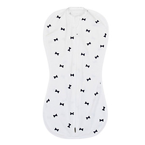 Organic Cotton Zipper Swaddle Blanket Snug Breathable Easy to use for Small Baby (Ribbon, 0-3m, Summer Season)