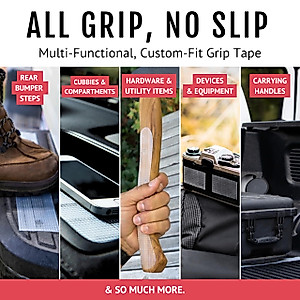 CATTONGUE GRIPS Non-Abrasive Grip Tape Heavy Duty Waterproof Anti Slip Tape for Indoor & Outdoor Use - Thousands of Grippy Uses: Home Goods, Hardware, Accessible Home and More! (Black Tape)