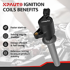 Ignition Coil Pack Set of 6 Compatible with 3.0 V6 2001 2002 2003 2004 2005 2006 2007 2008 Ford Escape, Ford Five Hundred 500, Freestyles, Taurus, Mazda Tribute, Mercury Mariner Montego Sable, DG500