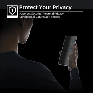 Amleute 【3+1 Pack】 Samsung Galaxy S22 Privacy Screen Protector,9H Tempered Glass【 Support Fingerprint Unlock 】 Anti-Spy Film Compatible for S22 5G