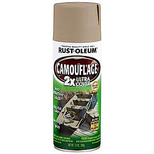 Rust-Oleum 279177 Camouflage 2X Ultra Cover Spray Paint, 12 oz, Khaki