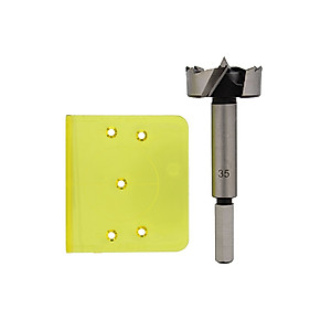 DCT Concealed Cabinet Door Hinge 35mm Template Jig Kit – European Hidden Hinge Boring Hole Cutter & Bit for Installation