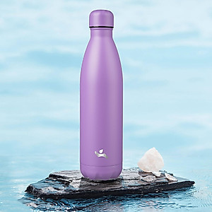 Konokyo Insulated Water Bottles,25 oz Double Wall Stainless Steel Vacumm Metal Flask for Sports Travel,Lavender