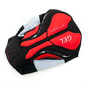 Weimostar Men's Cycling Shorts Padded Bicycle Riding Pants Bike Biking Clothes MTB Cycle Wear Tights Gear Red Size M