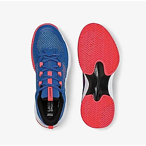 Lacoste Women's AG-LT21 Tennis Shoes, Blue/White (us_Footwear_Size_System, Adult, Women, Numeric, Medium, Numeric_8)