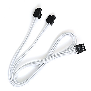 18AWG CPU Cable for EVGA, 70CM Male to Male PSU 8 Pin to 4+4 Pin EPS Sleeved Cable for EVGA G+ G2 G3 G5 G6 GA GM GT P2 P3 P5 P6 P+ T2