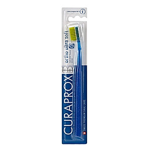 Curaprox CS 5460 Ultra-Soft Orthodontic Toothbrush for Braces with Ultra-Fine Filaments & Compact, Slightly Angled Toothbrush Head for Improved Tooth & Gum Health
