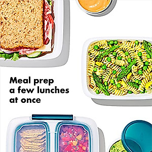 OXO Good Grips Prep & Go 10 Piece Set | Leakproof Food Storage | Ideal for leftovers, meal prep and work lunches | BPA Free | Microwave Safe | Dishwasher Safe | Freezer Safe | Odor and Stain Resistant