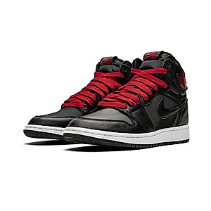 Nike Air Jordan 1 I High OG Black Satin GS Grade School Youth 575441-060 US Size 4Y, 4 Big Kid