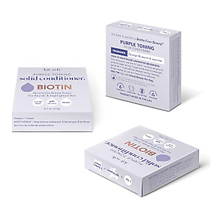 Kitsch Purple Conditioner Bar for Treated & Grey Hair, 2.7oz - Made in US, Toning Purple Bar Conditioner for Blonde, Grey & White Hair, Removes Brass & Yellow Undertones, Paraben Free