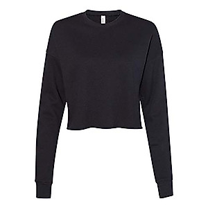 Bella + Canvas Ladies' Cropped Fleece Crew M BLACK