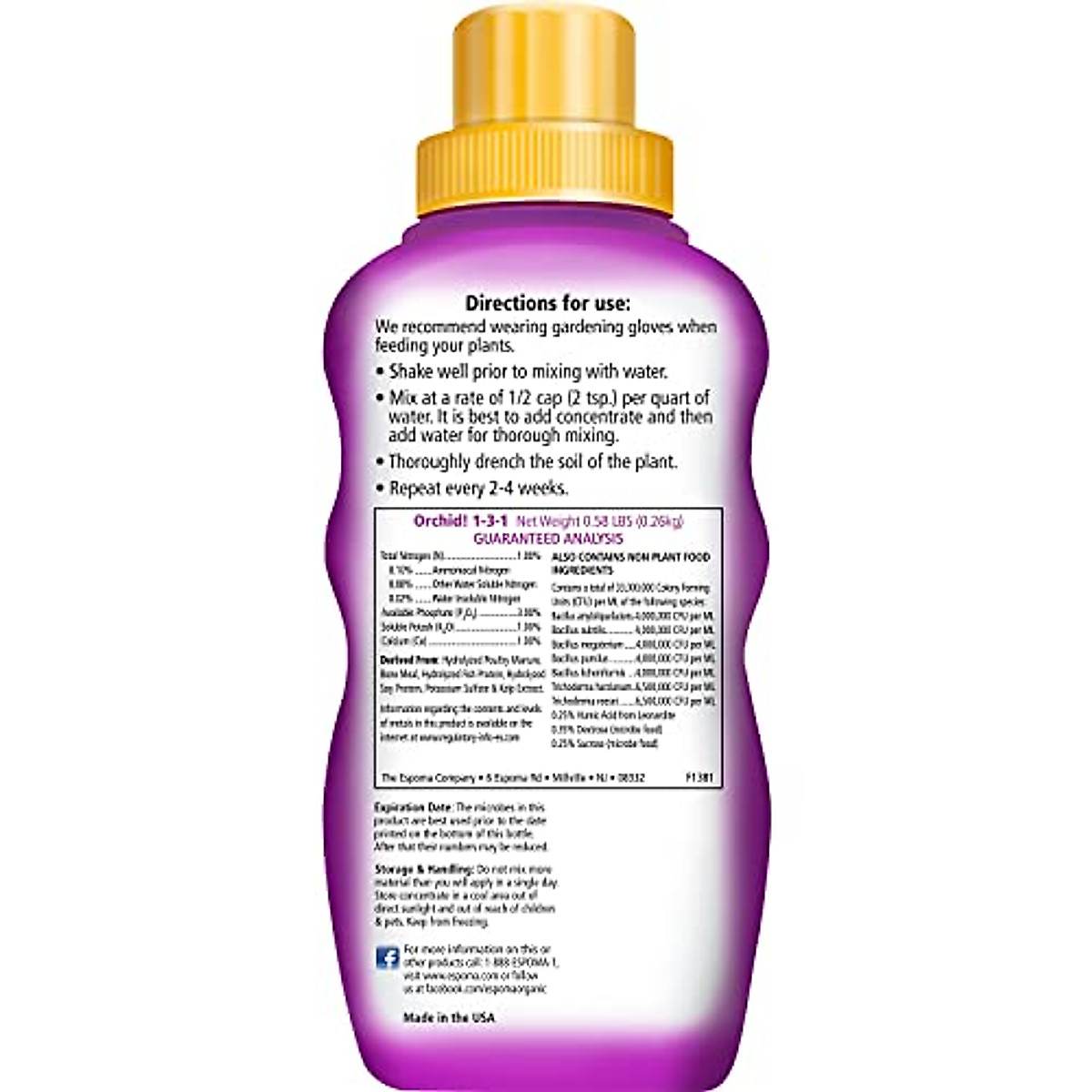 Espoma Organic Orchid! 8-ounce concentrated plant food – Plant Fertilizer and Bloom Booster for all Orchids and Bromeliads. Ideal for Phalaenopsis, Dendrobium, and Other Types of Orchids