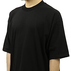 Pro Club Men's Comfort Cotton Short Sleeve T-Shirt, Black, Large