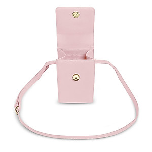 KATIE LOXTON Taylor Womens Soft Pebble Vegan Leather Adjustable Strap Crossbody Travel Bag Pale Pink