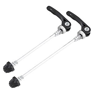 Dilwe 2pcs Bike Skewers, Alloy Quick Release Skewer Set Bike Replacement Repair Parts Accessory for Road Bike Bike