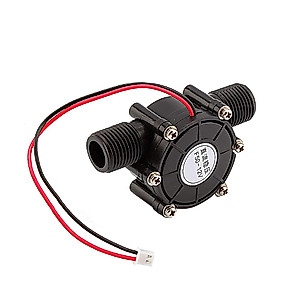 Water Flow Generator, DC 12V DC Hydroelectric Generator 10W Micro hydro Water Turbine Generator Water Charging PZ