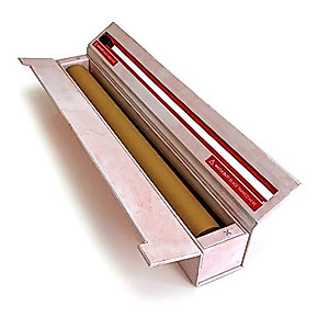 ChicWrap Rose Marble Parchment Paper Dispenser - Includes 15"x 33" (42 Sq. Ft) Roll of Unbleached Baking, Cooking & Culinary Paper - Reusable Dispenser w/Slide Cutter - Ideal Dispenser & Saves Money