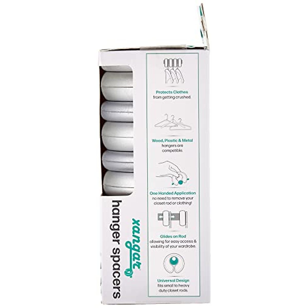 Xangar 60 Pack Hanger Separators, Silver