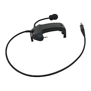 TSVISIONCORE Microphone & PTT for Walker's Razor Noise Cancelling Headphones Airsoft（Black）