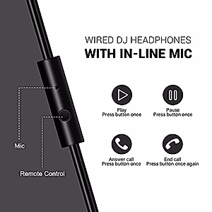 OneOdio Wired Over Ear Headphones Hi-Res Studio Monitor & Mixing DJ Stereo Headsets with 50mm Neodymium Drivers and 1/4 to 3.5mm Audio Jack for AMP Computer Recording Phone Piano Guitar Laptop - Black