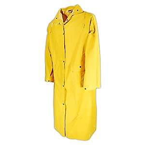 MAGID RainMaster Heavyweight PVC Raincoat, 1 Jacket, Size Medium, Yellow, R2014