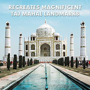 CubicFun National Geographic 3D Puzzle for Adults Kids Taj Mahal India Architecture 3D Jigsaw Building Model Kit with Booklet Gifts for Woman Men, 87 Pieces
