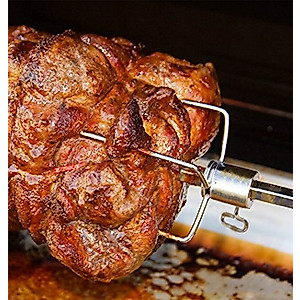 onlyfire 6008 Rotisserie Meat Forks(1-Pair) for Weber and Other Model Grills - Only Fits 5/16" Square Spit Rods