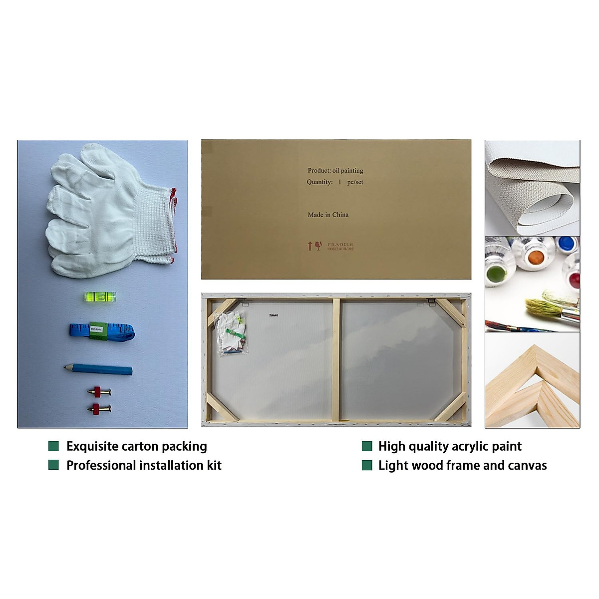 zoinart Hand Painted 3D Floral Oil Paintings on Canvas 48x24 Inches Abstract White Flower Modern Large Canvas Wall Art Contemporary Tree Art Texture Artwork Home Decorations