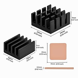 Heatsink Kit for Cooling Cooler Raspberry Pi 3 B+, Pi 3 B, Pi 2, Pi Model B (18 pcs)
