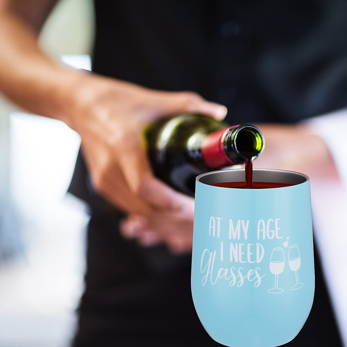 AYANA DREAMS Funny Wine Coffee Tumbler - Fun Birthday Christmas Gifts For Women Mom Aunt Female Best Friend Sister Her Wife Daughter Co-worker Stainless Steel (Mint/Teal)12 Oz.