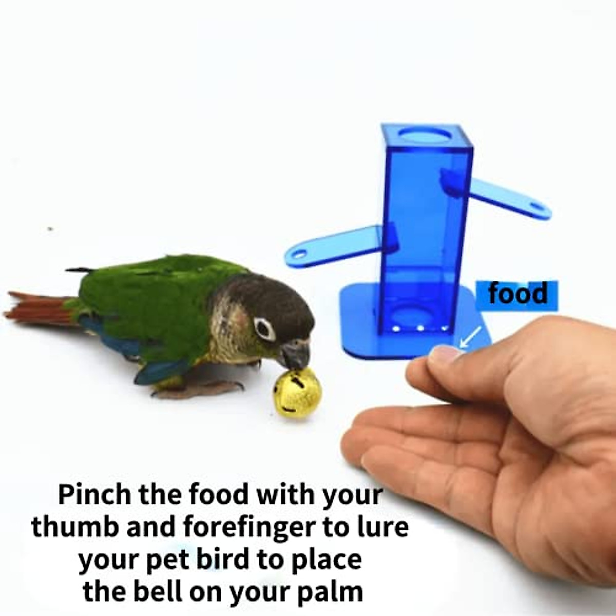 Barn Eleven Parrot Foraging Toys with Bell, Bird Training Toy, Bird Interactive Intelligence Toy for Budgies Parakeets Cockatiels Conure