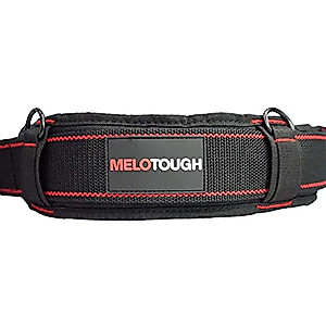 MELOTOUGH Padded Tool Belt with D ring for men construction Strong Durable Double Metal Roller Buckle,adjustable waist 28'-49 'thick confortable foam padding (XL)