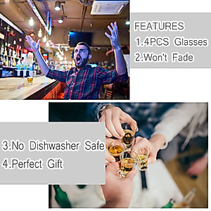 The Office Shot Glass Set, The Office Merchandise, The Office Gifts, 4PCS Office Inspired Shot Glasses, The Office Gifts for Office Lovers, The Office TV Show Merchandise, The Office Show Fans Gifts