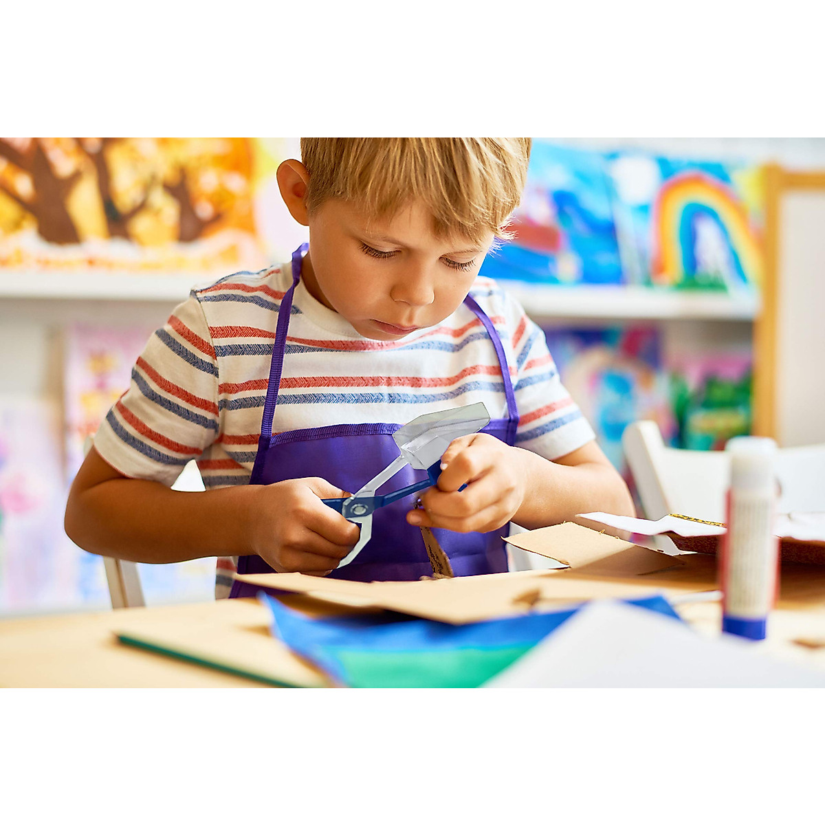 Skoolzy Jumbo Rainbow Tongs 6 Piece Toys_and_Games Set, Fine Motor Skills Handy Scoopers Rainbow Color Sorting Learning Tools Skill Development for Baby & Kids