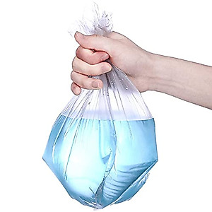 Sheebo Modern Plastic Mini Wastebasket Trash Can with Lid and 180 Counts Strong Mini Trash Bag Bundle