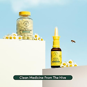 Beekeeper's Naturals Propolis Nasal Rinse Spray Max, Relief for Adults w/Eucalyptus, Oregano & Saline, Clears Nasal Congestion, Moisturizes Sinus Canal, & Decongest Sinus Cavities, 1 fl oz