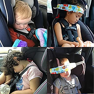 Baby Head Support for Car Seat, 2PCS Baby Car seat Head Support, Straps Pillow Support Ban, Head Band Strap Headrest, Seat Head Support Belt for Toddler Infants Child Kids