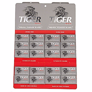 100 Tiger Platinum Double Edge Razor Blades